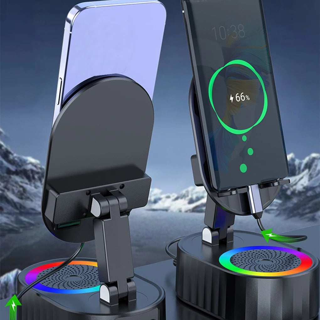 5 in 1 Induction Speaker Phone Stand Home Smart Wireless Bluetooth Spe ...